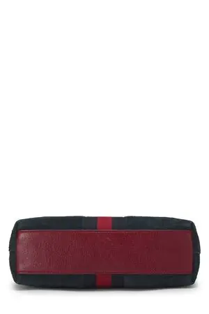 Gucci Ophidia Suede Shoulder Bag - Navy