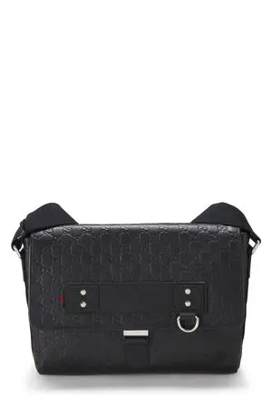 Gucci Rubberized Gg Buckle Flap Messenger