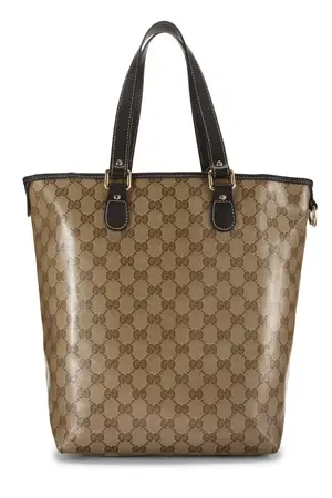 Gucci Original Gg Crystal Canvas Vertical Tote