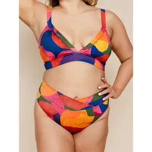 KITTY AND VIBE Kitty And Vibe High Hip Crossover Bikini Bottom Isla