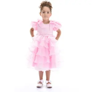 TULLEEN Bonaventura Ruffle Dress - Pink