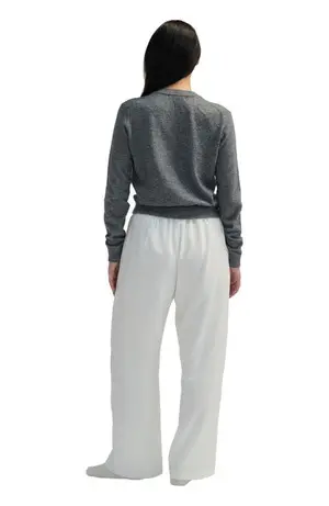 Almina Concept Front Tie Linen Pants - White