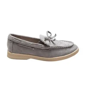 MOUSTACHE Suede Moccasin Loafers - Gray
