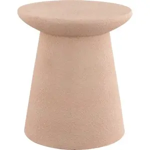 JONATHAN Y Hollie 18" Minimalist Modern Drum Indoor/outdoor Accent Table Pedestal - Pink Frosted