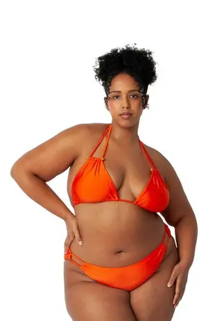 VILLA FRESCA Bianca Bikini Top - Tangerine