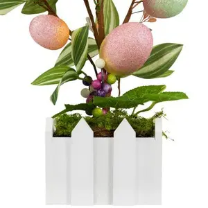 NORTHLIGHT Artificial Potted Twig Tree With Easter Eggs18"