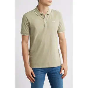 Hugo Dino Tipped Polo - Open Green