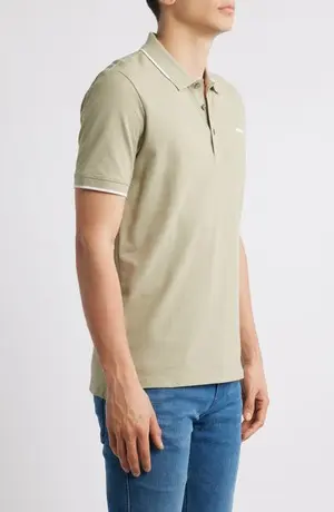 Hugo Dino Tipped Polo - Open Green