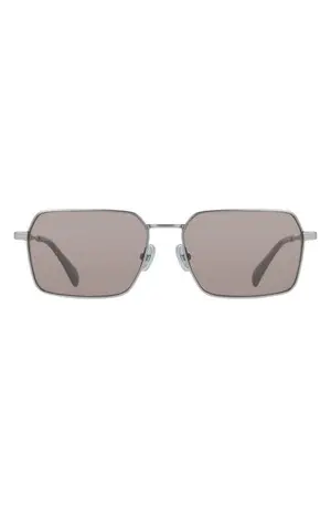 Paul Smith 58mm Modified Rectangle Sunglasses - Matte Silver/ Brown