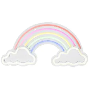 NORTHLIGHT Led Rainbow And Clouds Neon Lighted Wall Art15.75 - Multi