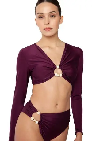 VILLA FRESCA Bria Long Sleeve Bikini Top