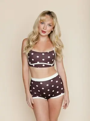 KITTY AND VIBE Bandeau Bikini Top - Brandy