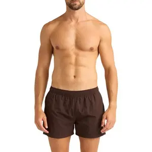 AUTO-REPLY™ AUTO-REPLY™ Sebastian Solid 4-Inch Nylon Swim Trunks Driftwood/ Dark Brown