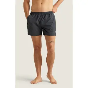 AUTO-REPLY™ AUTO-REPLY™ Sebastian Solid 4-Inch Nylon Swim Trunks Granite/ Dark Grey