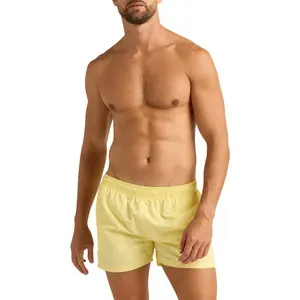 AUTO-REPLY™ AUTO-REPLY™ Sebastian Solid 4-Inch Nylon Swim Trunks Sulfur Light/pastel Yellow