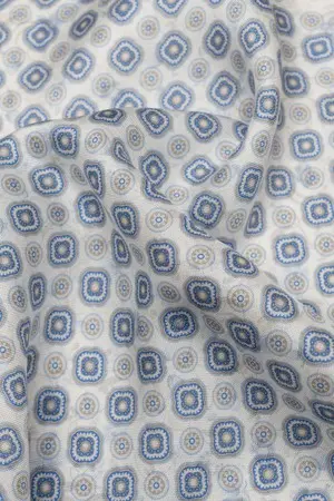 ELIZABETTA Italodouble Sided Silk Pocket Square For - Blue