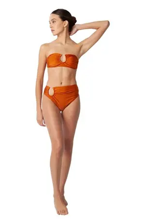 VILLA FRESCA Villa Fresca Sofia Bandeau Bikini Top Copper