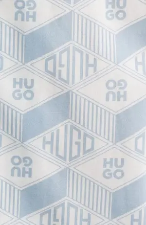Hugo Ellino Logo Print Camp Shirt