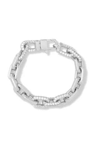 Melinda Maria Frankie Pavé Zirconia Link Bracelet - Silverhite
