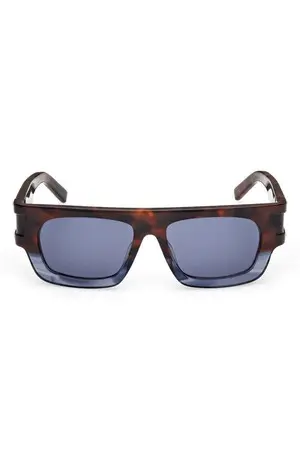 Mcm 54mm Rectangle Sunglasses - Havana / Other / Smoke