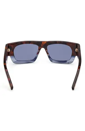 Mcm 54mm Rectangle Sunglasses - Havana / Other / Smoke