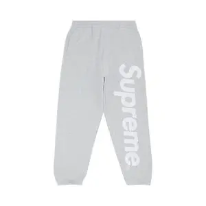 Supreme Satin Appliqué Sweatpant - Grey