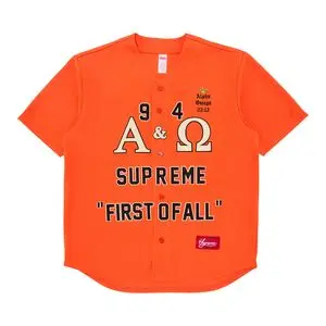 Supreme Alpha Omega Baseball Jersey - Orange