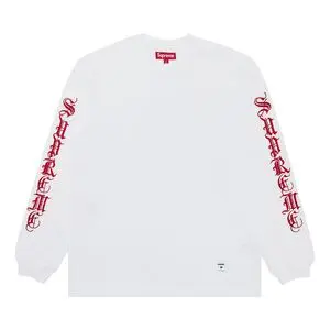 Supreme Old English Long-sleeve Top - White