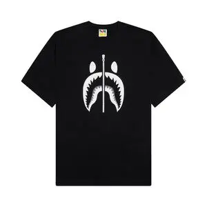 A BATHING APE Shark Tee #1 - Black