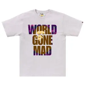 A BATHING APE Color Camo Wgm Ape Head Overlap Tee - Grey