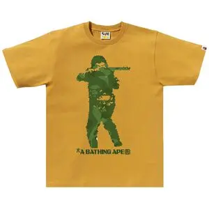 A BATHING APE Bitmap Soldier Tee - Yellow