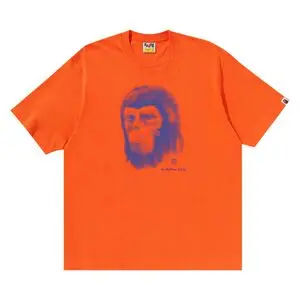 BAPE Pixel Comic Ape Head Relaxed Fit Tee 'orange' Orange