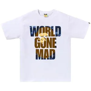 A BATHING APE Color Camo Wgm Ape Head Overlap Tee - White
