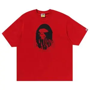 A BATHING APE Spray Print Logo Relaxed Fit Tee