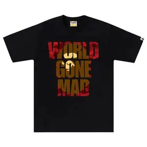 A BATHING APE Color Camo Wgm Ape Head Overlap Tee - Black