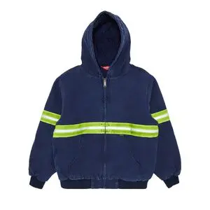 Supreme Reflective Stripe Hooded Work Jacket - Blue