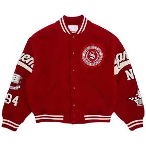 Supreme Veritas Varsity Jacket - Red