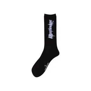A BATHING APE BAPE Multi Logo Long Socks Black