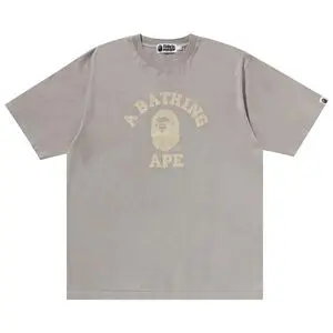 A BATHING APE Overdye College Relaxed Fit Tee 'ivory - Cream