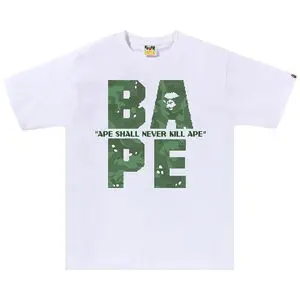 A BATHING APE Bitmap Logo Tee - White
