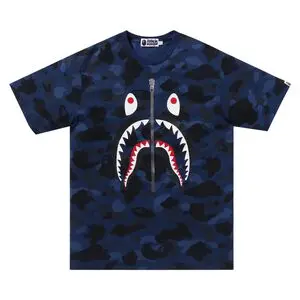 A BATHING APE Color Camo Shark Tee 'navy - Blue