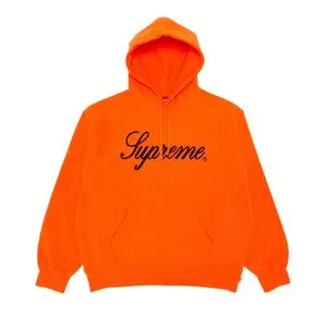 Supreme Embroidered Script Hooded Sweatshirt - Orange