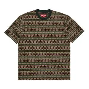 Supreme Jacquard Scarab Short-sleeve Top 'olive - Multicolor