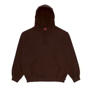 Supreme Satin Appliqué Hooded Sweatshirt - Brown