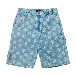 PALACE X Vivienne Westwood 'orb Stone Wash' Denim Shorts - Blue
