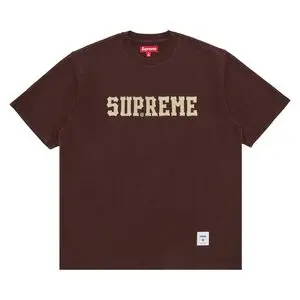 Supreme Twill Appliqué Short-sleeve Top - Brown