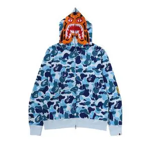 A BATHING APE Camo Tiger Full Zip Hoodie - Blue