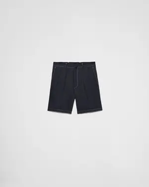 Prada Linen Bermuda Shorts