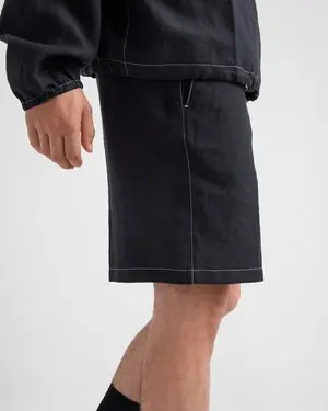 Prada Linen Bermuda Shorts