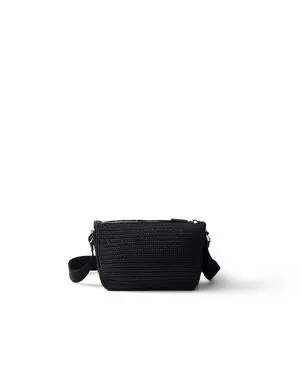 Prada Crochet Shoulder Bag - Black